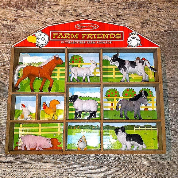 melissa and doug | Toys | Flocked Farm Friends Farm Animals | Poshmark